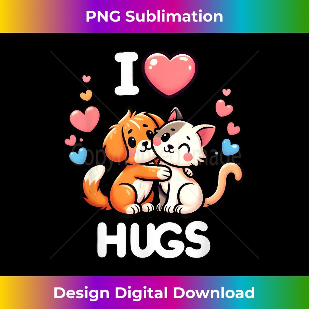I Love Hugs Cat & Dog Friendship Free Hugging Valentine Day | Inspire ...