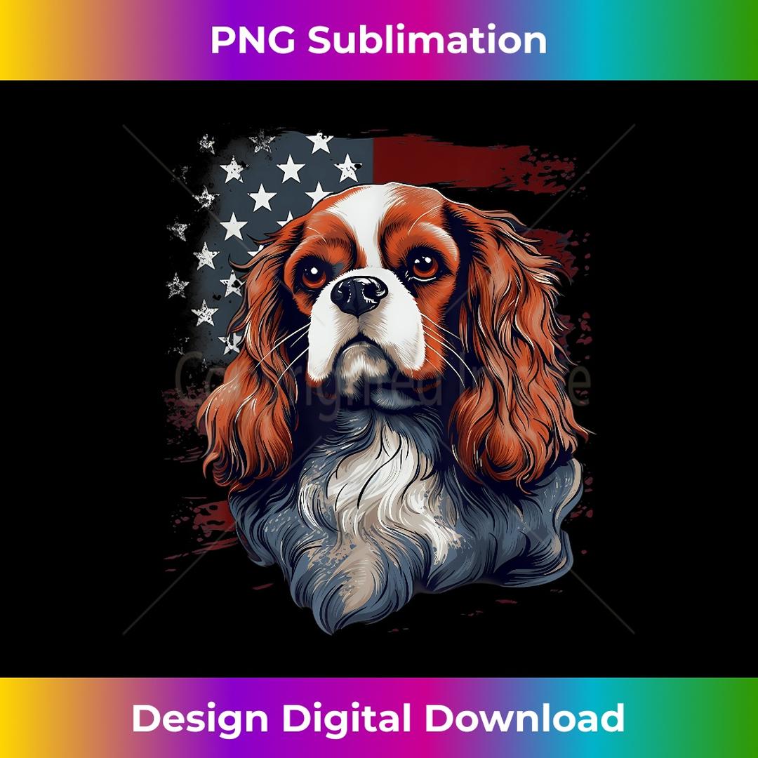 4th Of July US Flag Cavalier King Charles Spaniel Dog - Sign - Inspire ...