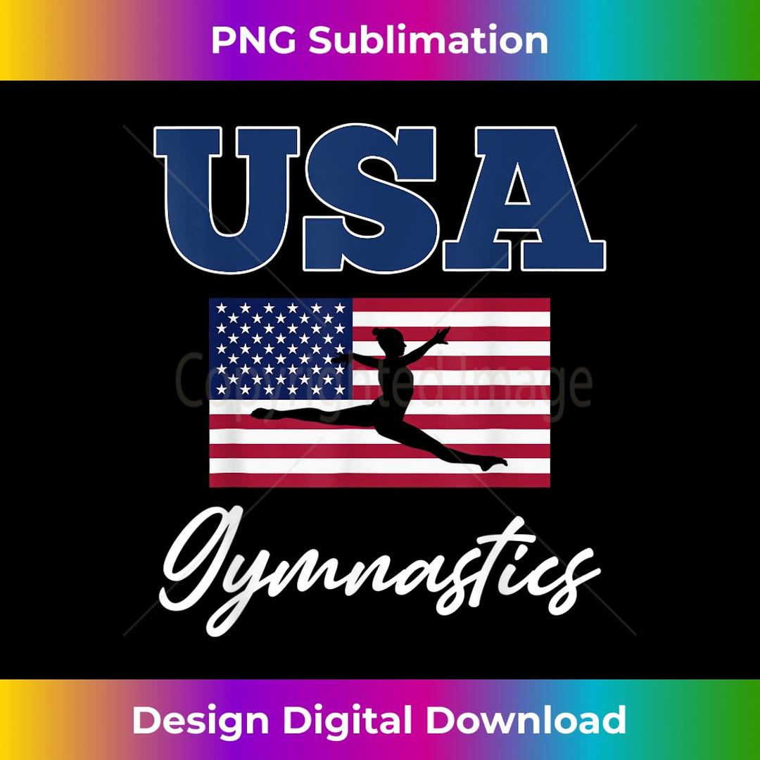 Girl Tumbling Team Gear Gymnast Gymnastics USA American Flag | Inspire ...