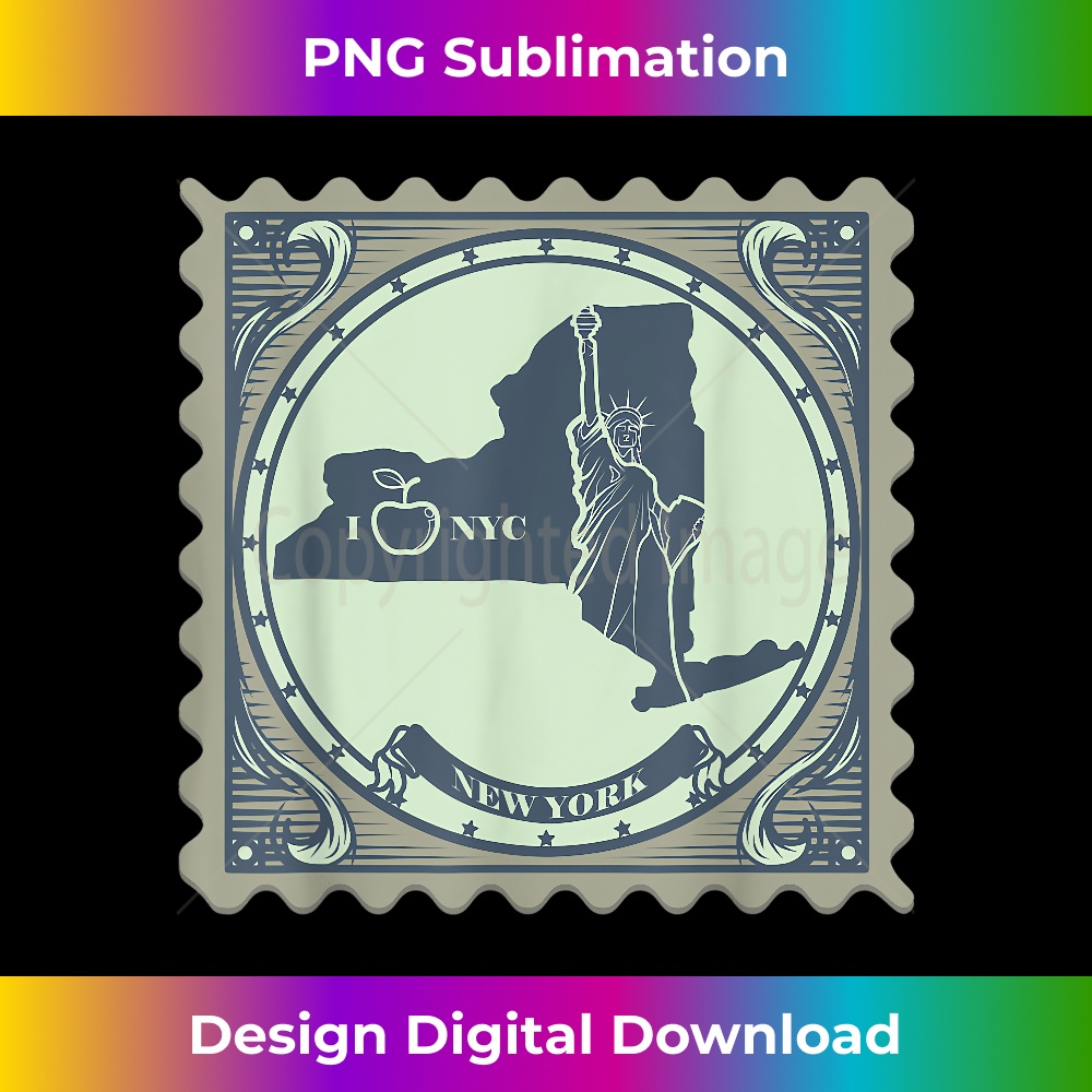 State of New York Statue of Liberty Stamp Design I Love NY - | Inspire ...