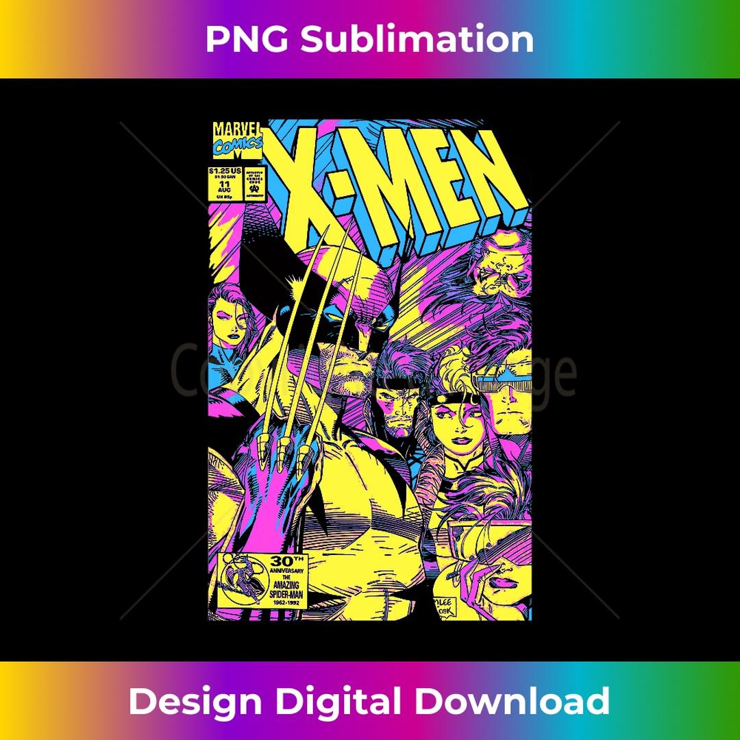 Marvel X-Men Wolverine & Team Epic Neon Comic Cover Long Sle | Inspire ...