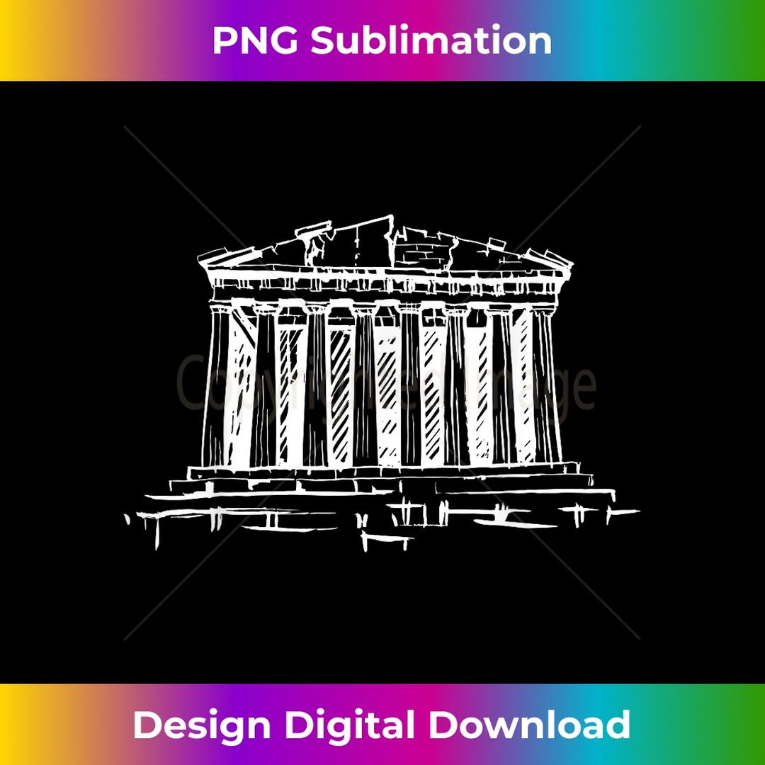 Parthenon Acropolis Of Athens Greece Famous Sights Drawing 2 | Inspire ...