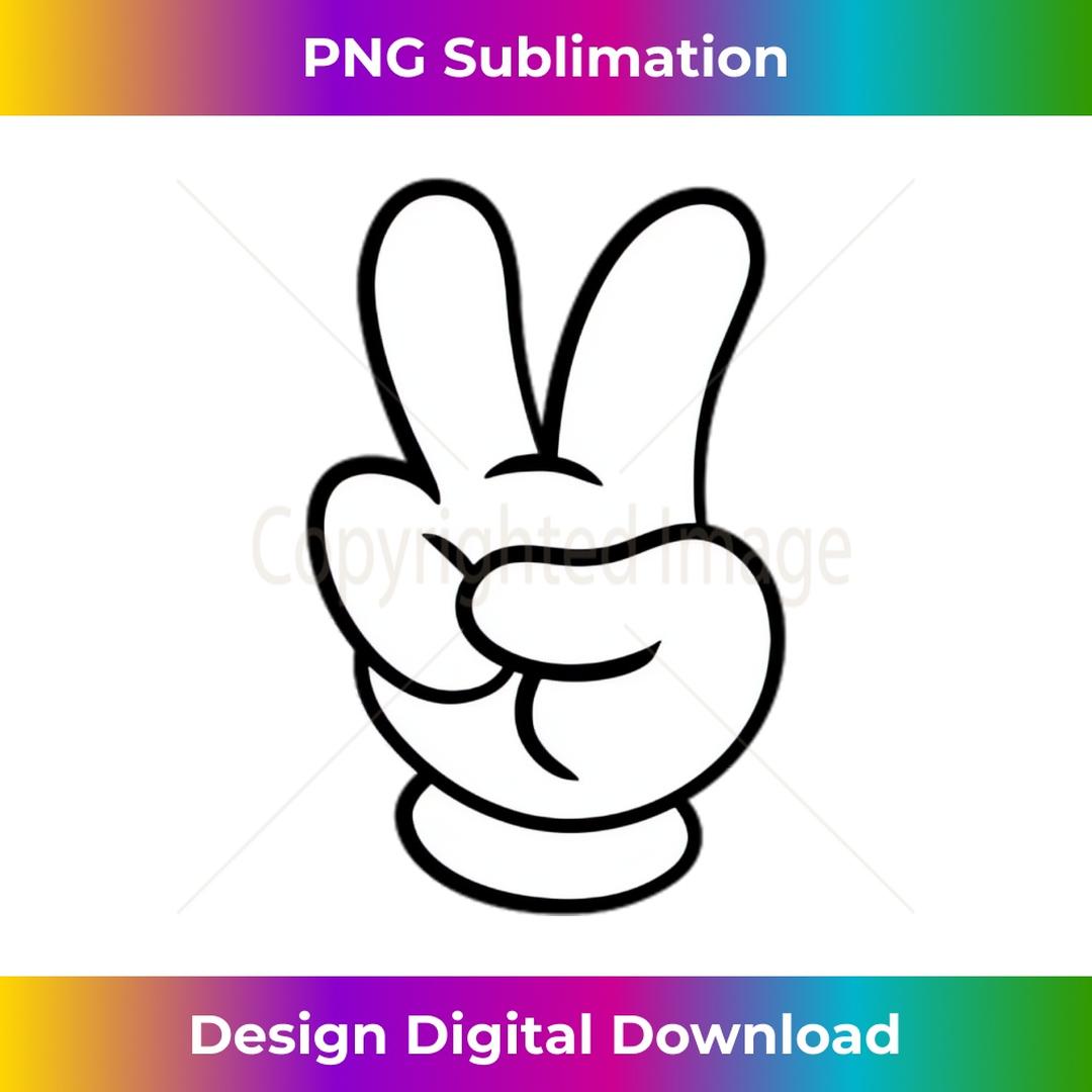 Mickey And Friends Peace Sign Iconic Mickey Glove Chest Logo | Inspire ...