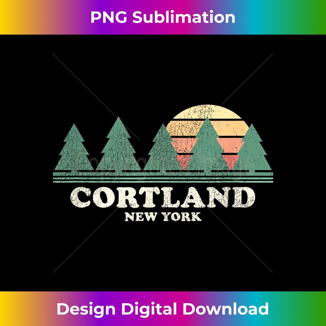 Cortland NY Vintage Throwback Retro 70s Design - Modern Subl | Inspire ...