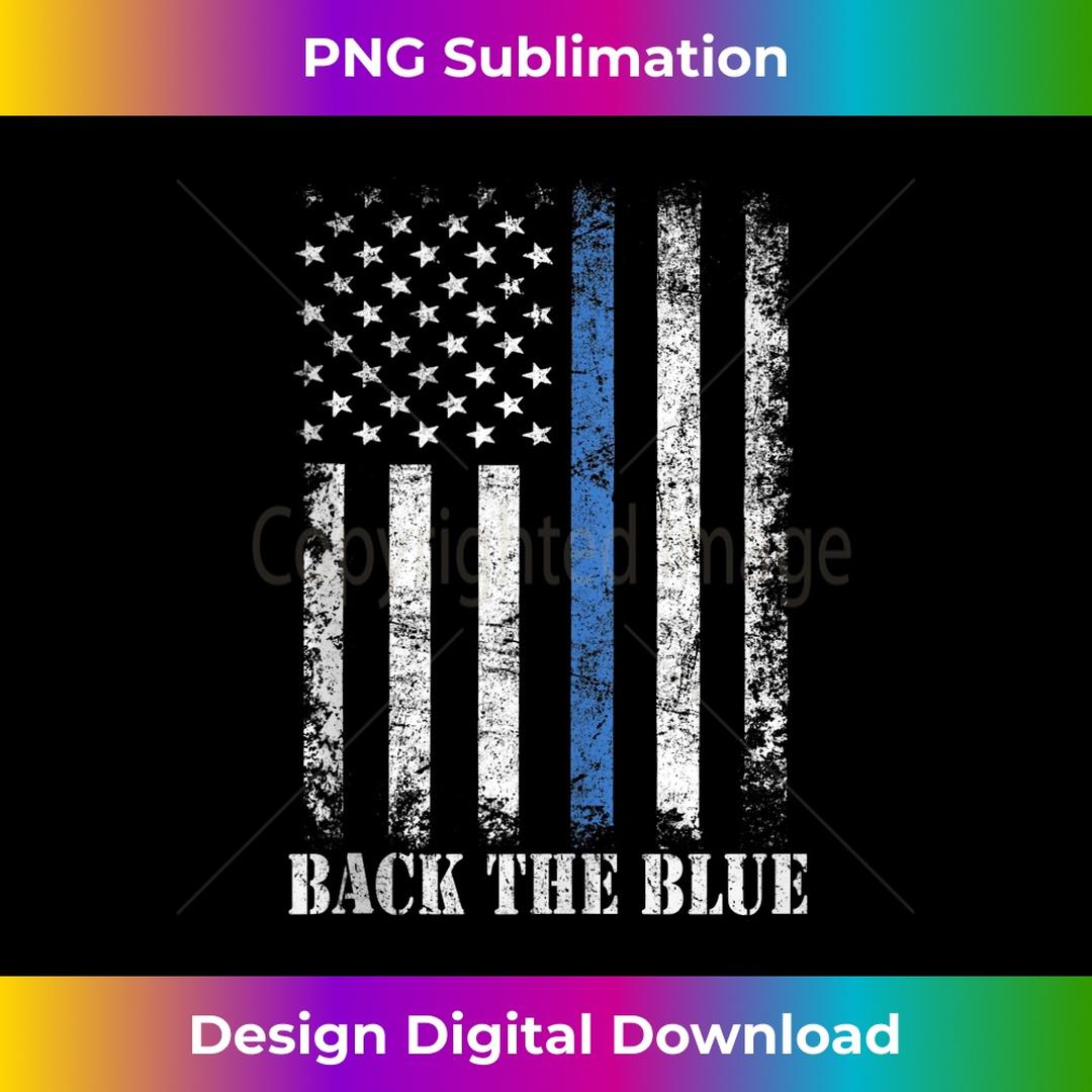 Thin Blue Line Back the Blue American Flag Police Support Ta | Inspire ...