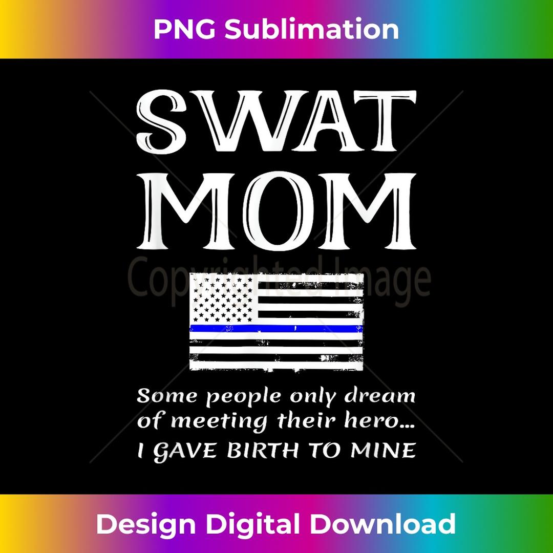 Proud SWAT Mom Special Forces Mother US Flag Thin Blue Line | Inspire ...