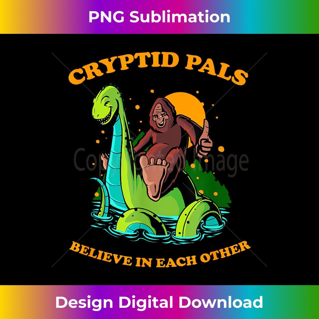 Cryptid Pals Funny Bigfoot Riding Loch Ness Monster Believe | Inspire ...
