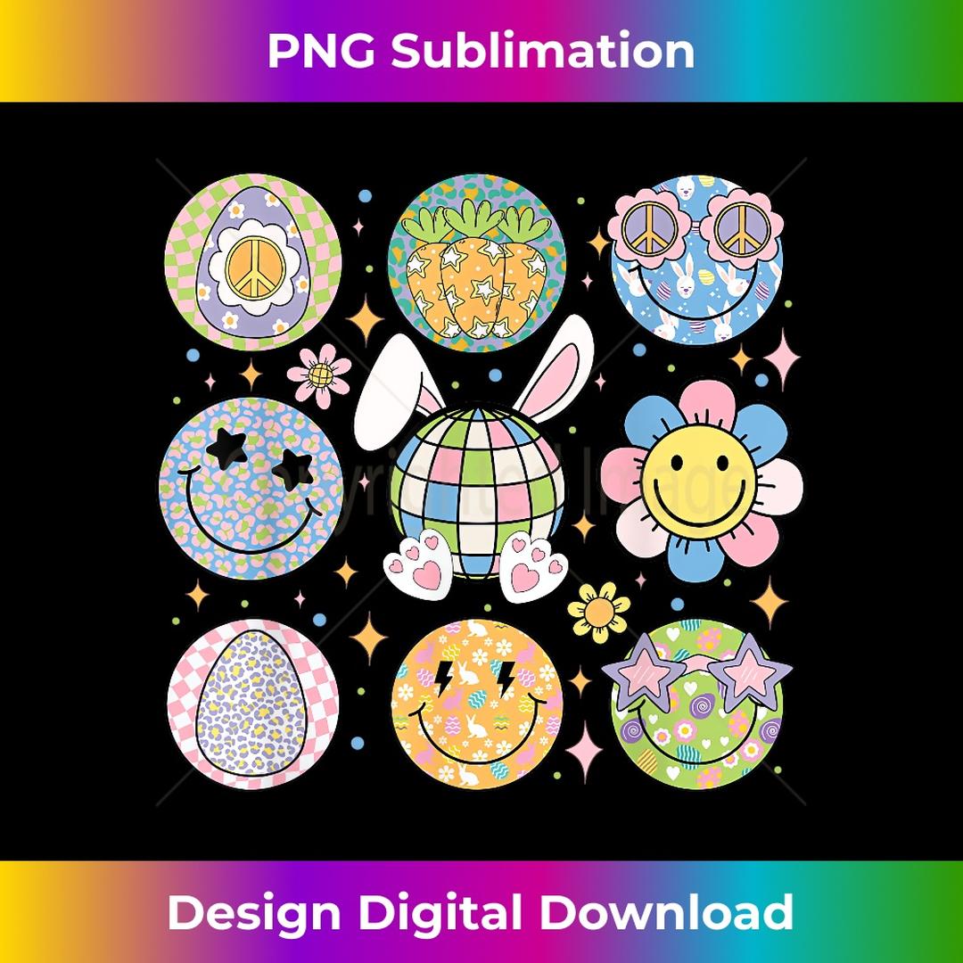 Groovy Easter Day 2024 Cute Rabbit Eggs Easter Hippie Trendy | Inspire ...