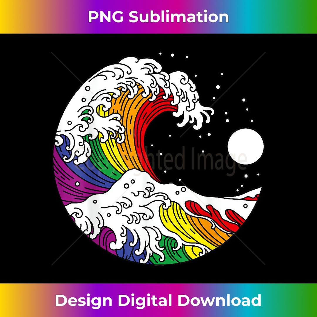 LGBTQ Pride Rainbow Flag Queer Gay Japanese Great Wave 1 - D | Inspire ...