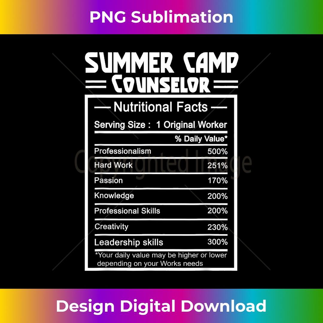 Funny Job Title Worker Nutrition Facts Summer Camp Counselor | Inspire ...