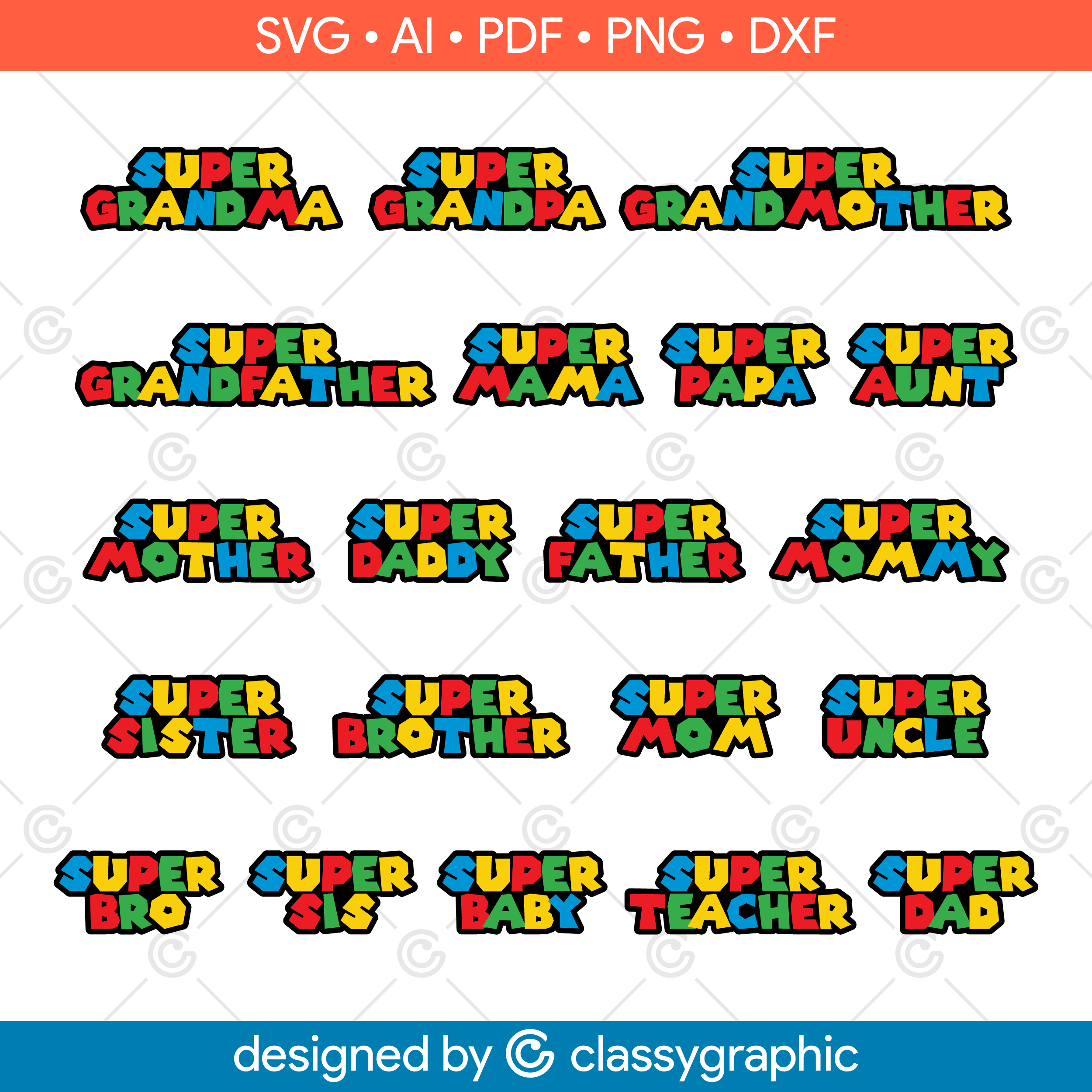 Super Mario Family Svg, Birthday Boy mario bros Svg, Super M | Inspire ...