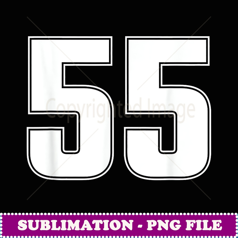 NUMBER 55 FIFTY FIVE YEARS OLD AGE SPORTS TEAM JERSEY - Retr | Inspire ...