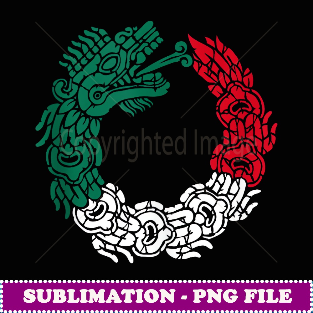 Aztec Quetzalcoatl Serpent Mexican Flag Mexico Roots - Uniqu | Inspire ...