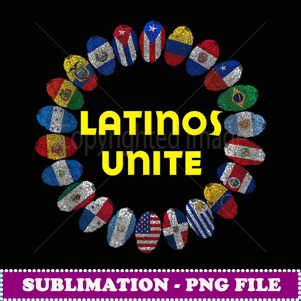 LATINOS UNITE flags fingerprints graphic tee shirt - Trendy | Inspire ...