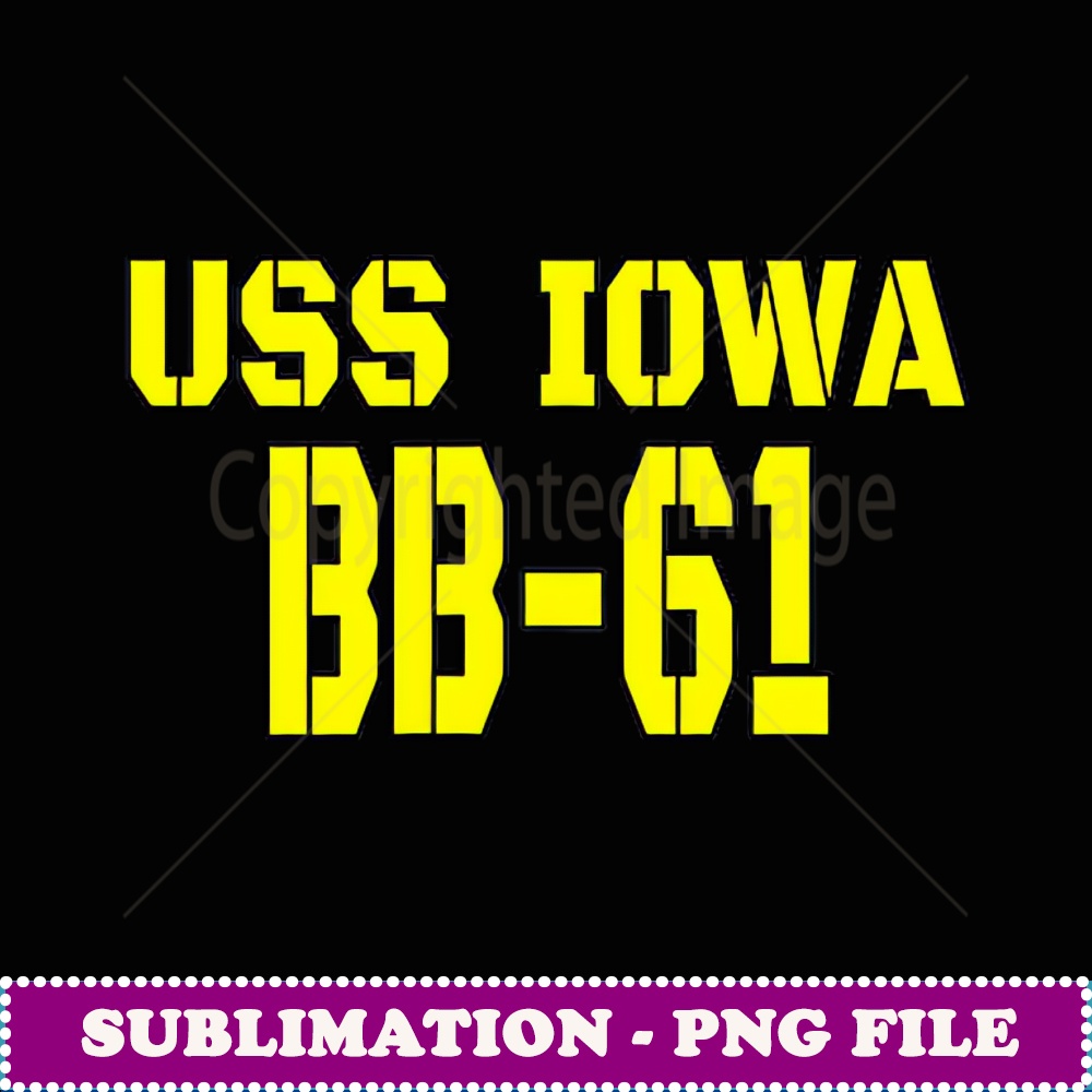 Battleship USS Iowa WW2 Warship BB61 Front&Back - Creative S - Inspire ...
