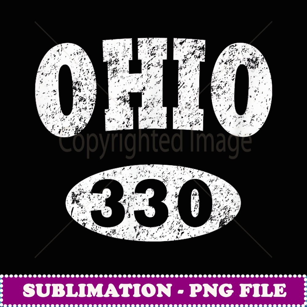 Vintage Ohio . Area Code 330 T - Decorative Sublimation PNG | Inspire ...