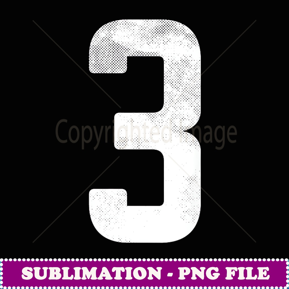 Back Print Sports Block Number 3 For Football Baseball Team | Inspire ...