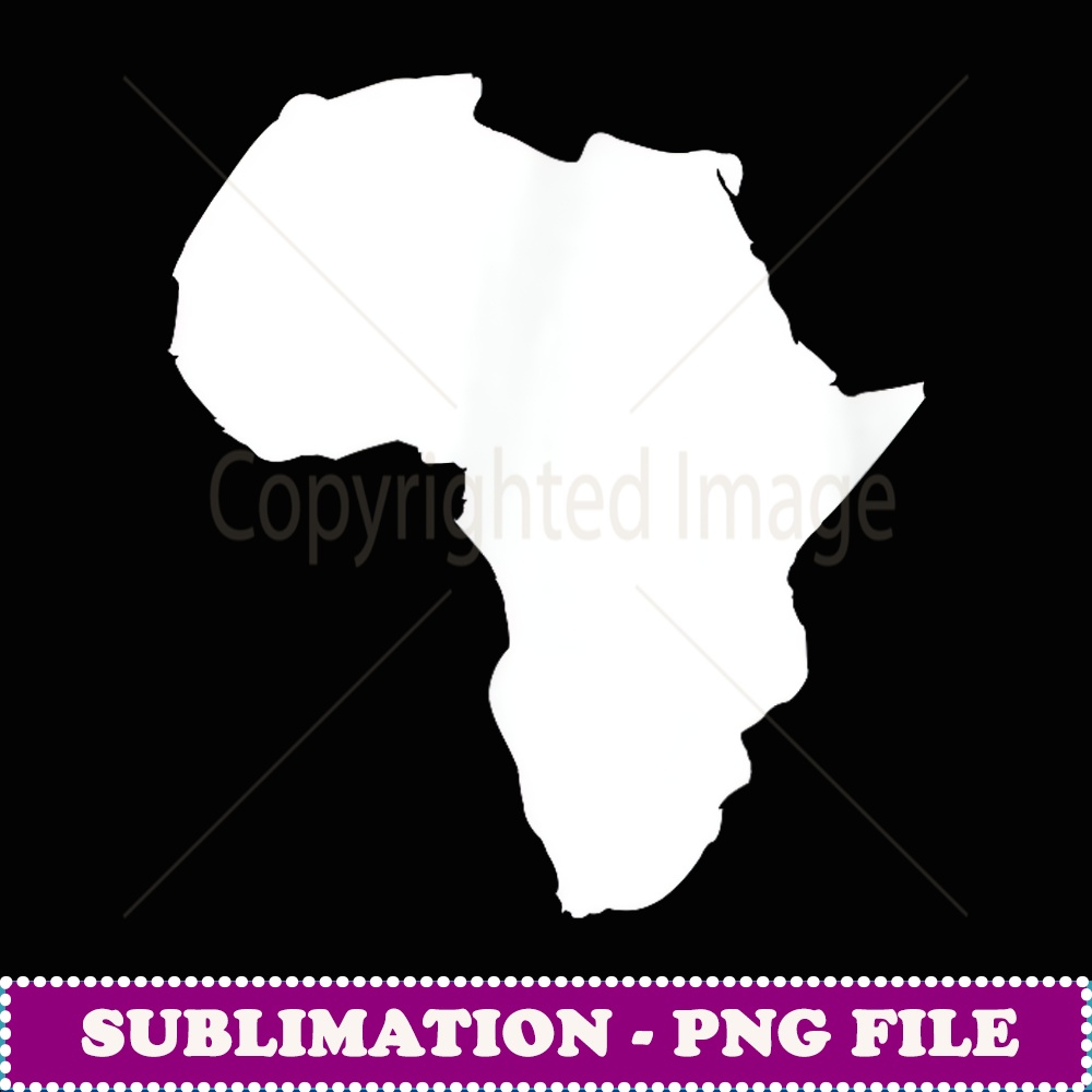 White Africa Map Design - Signature Sublimation PNG File | Inspire Uplift