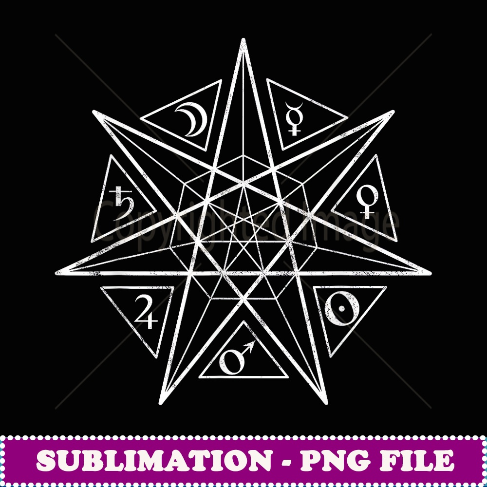 Heptagram Alchemy 7 Pointed Fairy Star - Digital Sublimation | Inspire ...