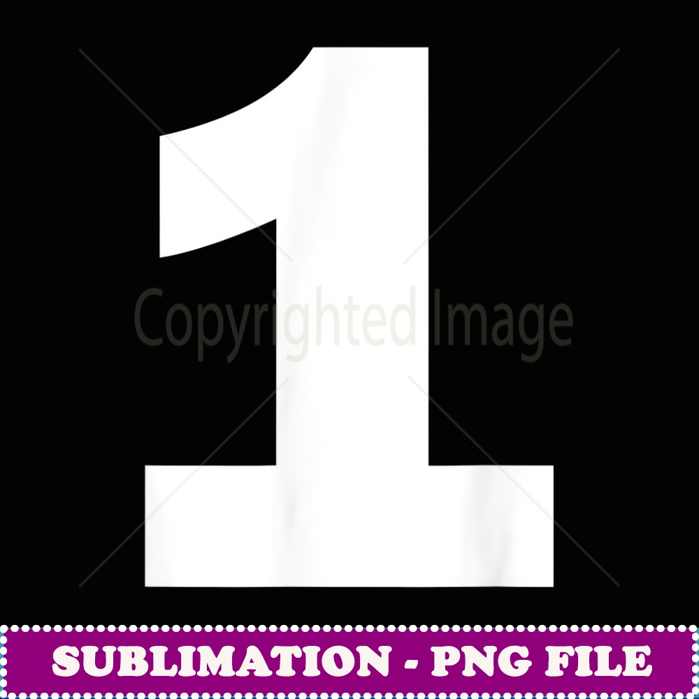 Number 1 Big Bold White Numeral Group - Trendy Sublimation D | Inspire ...
