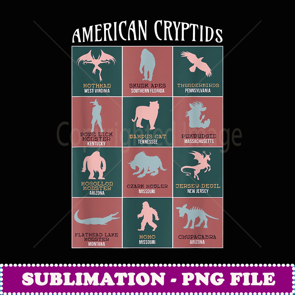 Skunk Apes Bigfoot Mothman Folklore Map American Cryptids - | Inspire ...