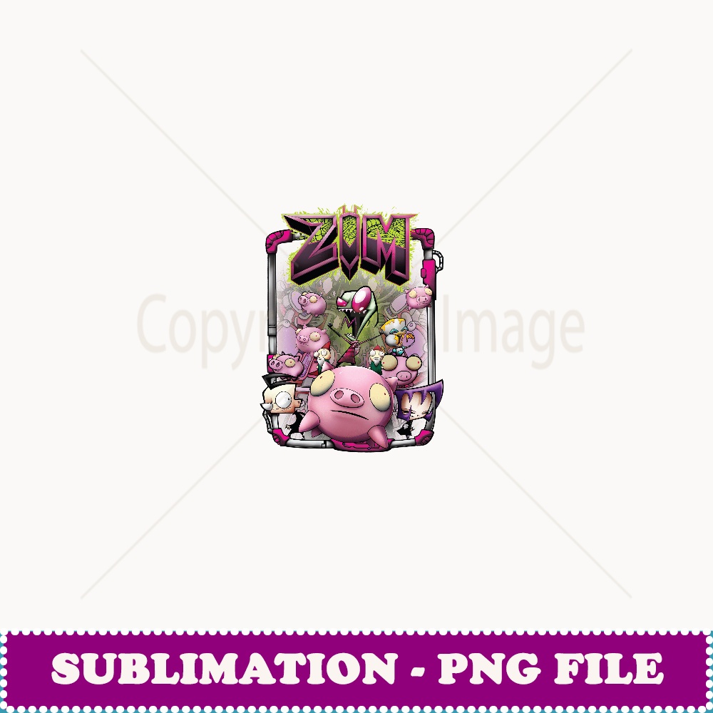 Invader Zim Character Group with Pigs T - Exclusive PNG Subl | Inspire ...