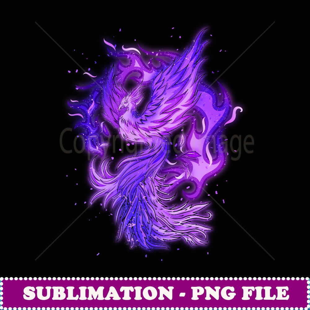 Phoenix Bird Design With Purple Fire - Stylish Sublimation D | Inspire ...