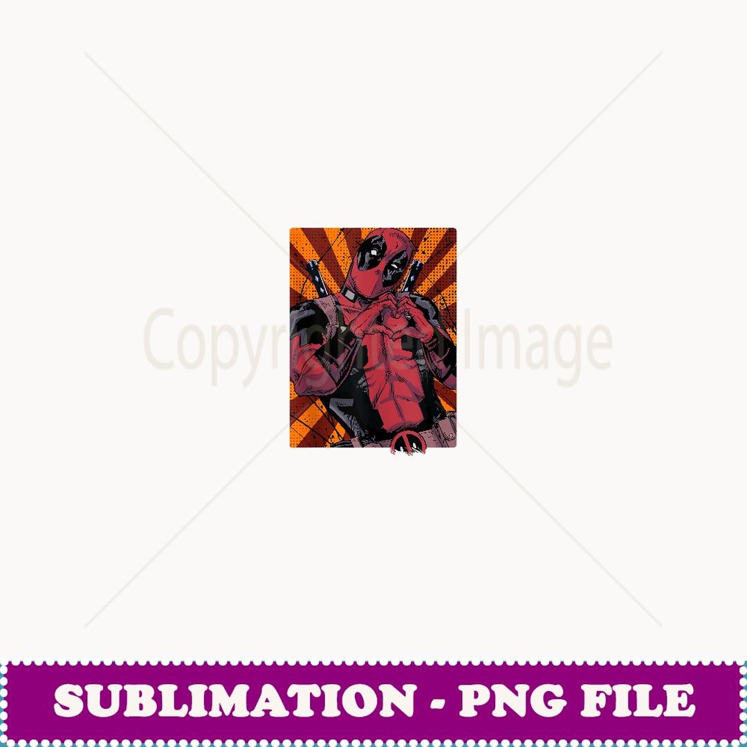 Marvel Deadpool Heart Hands Portrait - Elegant Sublimation P | Inspire ...
