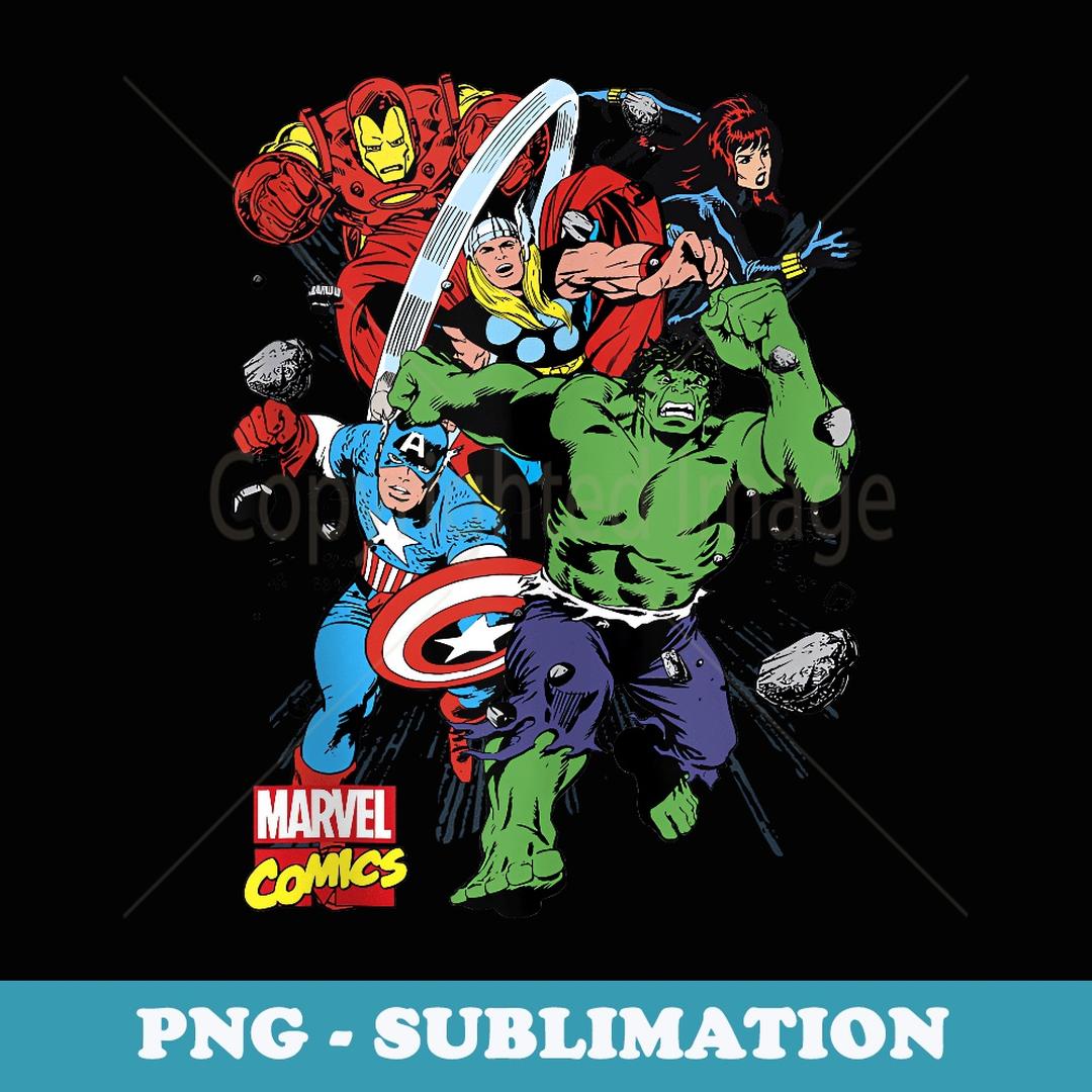 Marvel Comics Avengers Wall Smash Logo - Instant PNG Sublima | Inspire ...