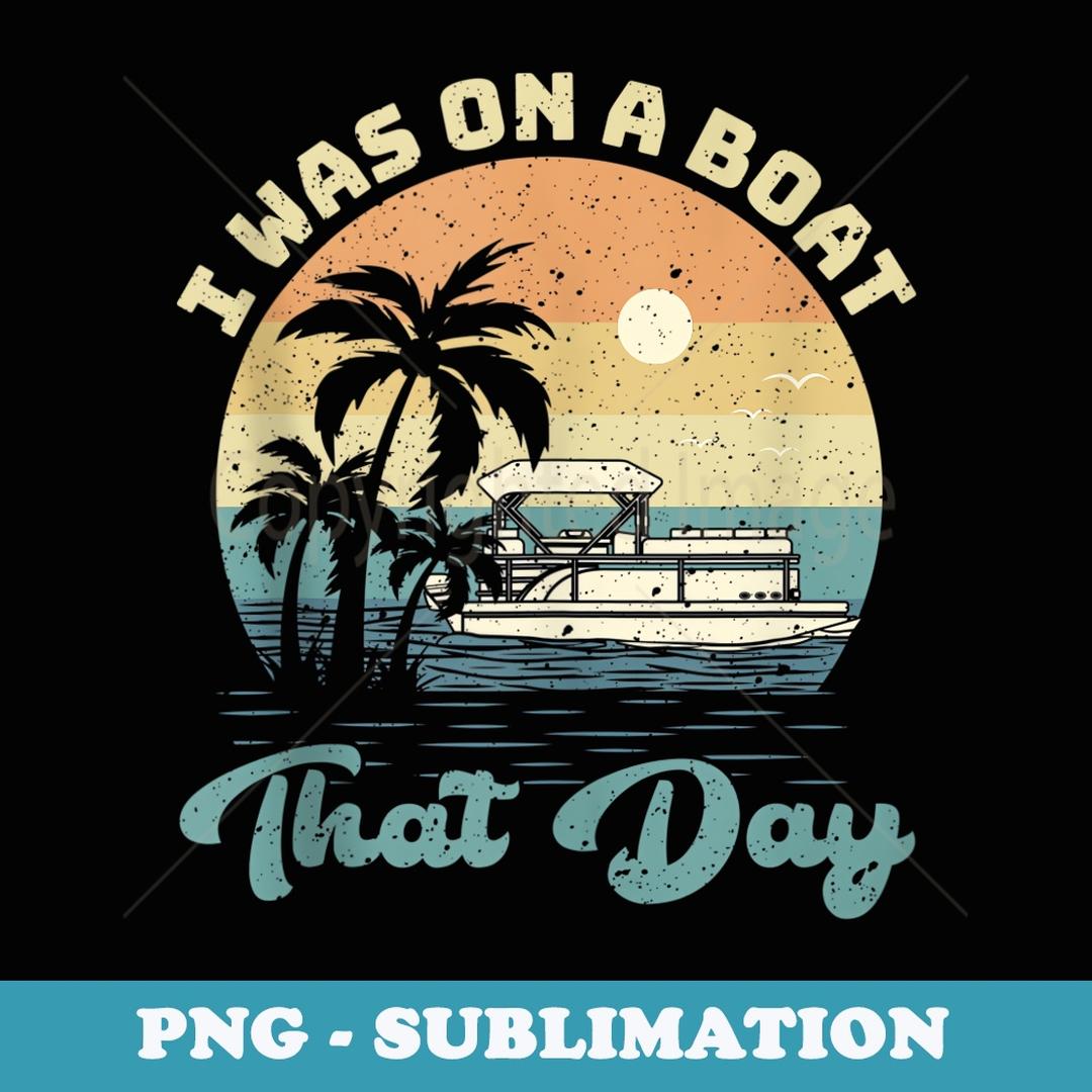 I Was On A Boat That Day Vintage Retro Pontoon Boat - Vintag | Inspire ...
