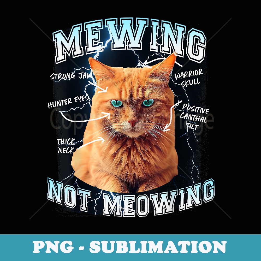 Mewing Not Meowing Funny Cat Meme Joke LooksMax Cat - Artist | Inspire ...