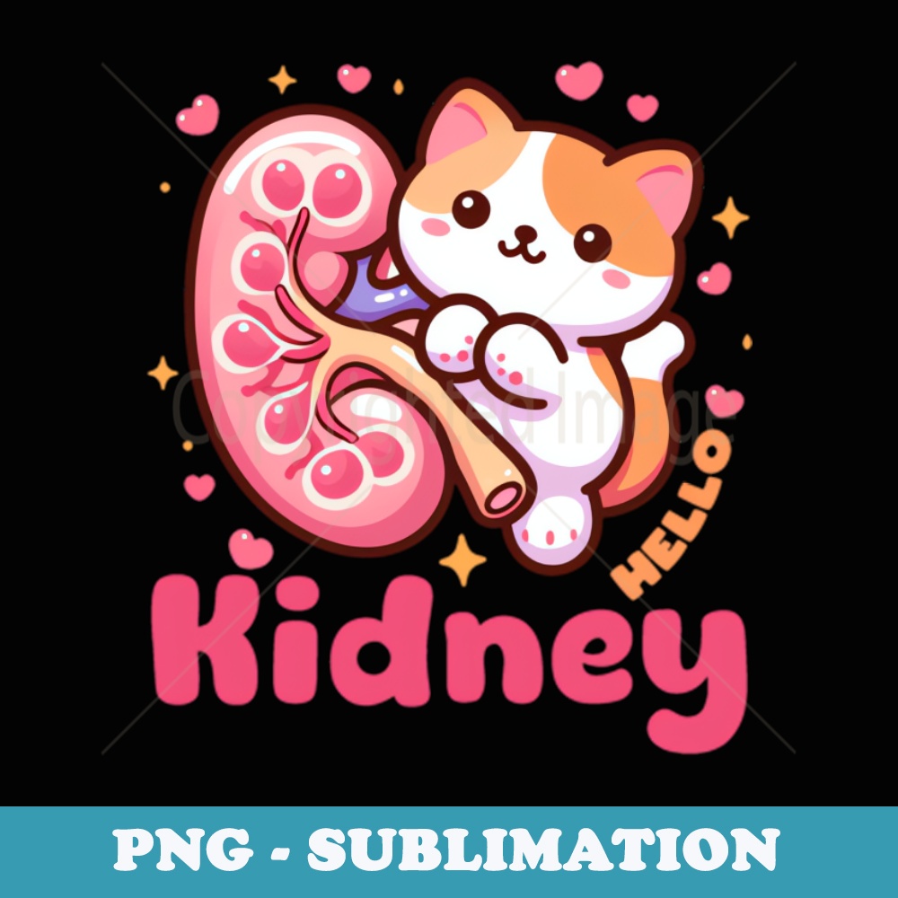 Hello Kidney Disease Awareness Dialysis Cat Pocket Design - | Inspire ...