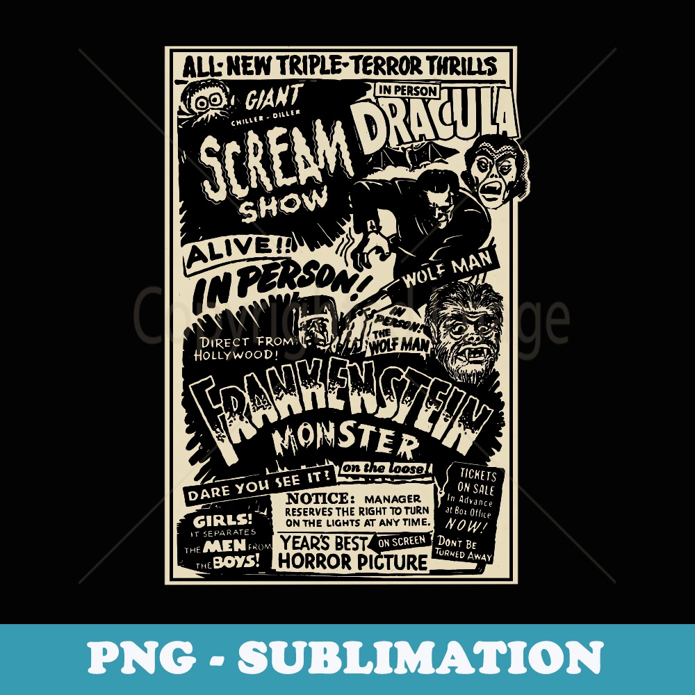 Horror Movie Monster Mummy Dracula Werewolf Frankenstein - P | Inspire ...