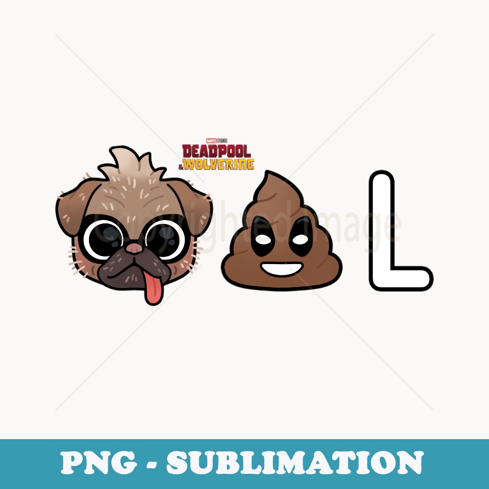 Marvel Deadpool & Wolverine Dogpool Poop Emoji Movie Logo - | Inspire ...