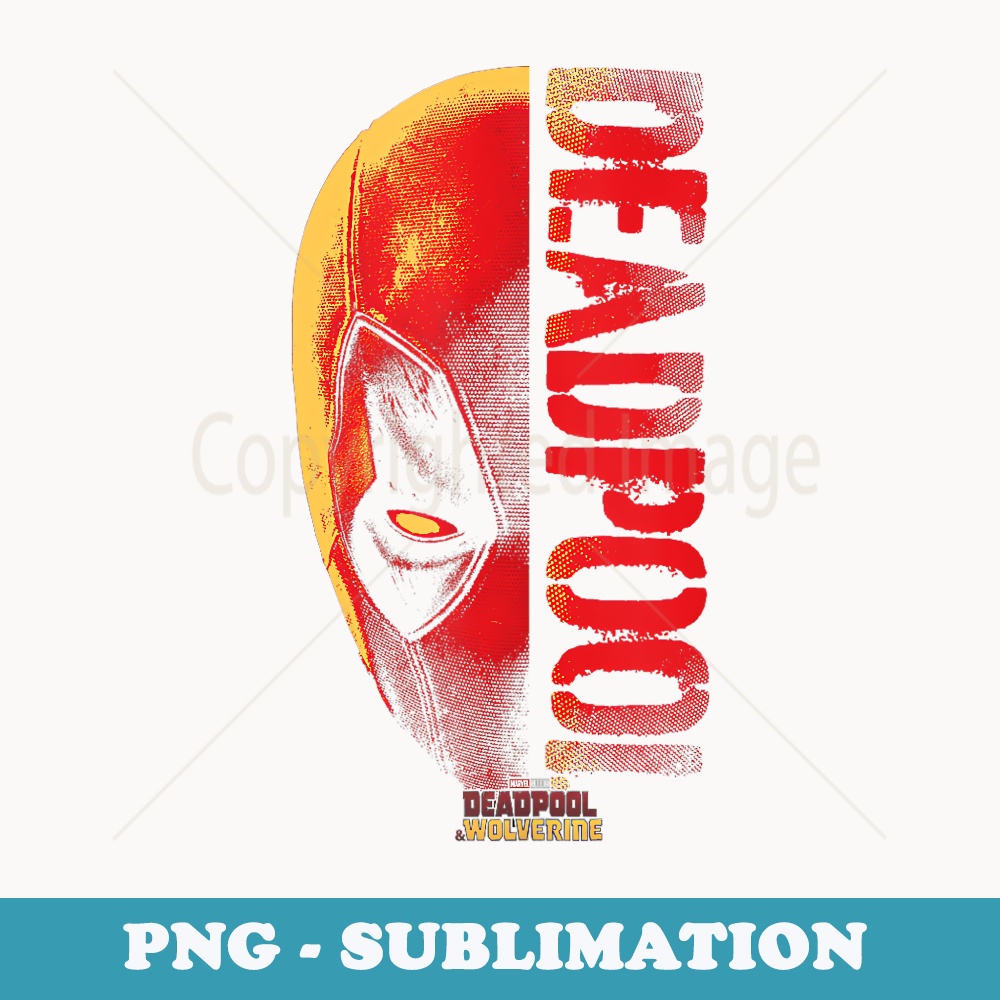 Marvel Deadpool & Wolverine Split Mask Red Stamp Movie Logo | Inspire ...