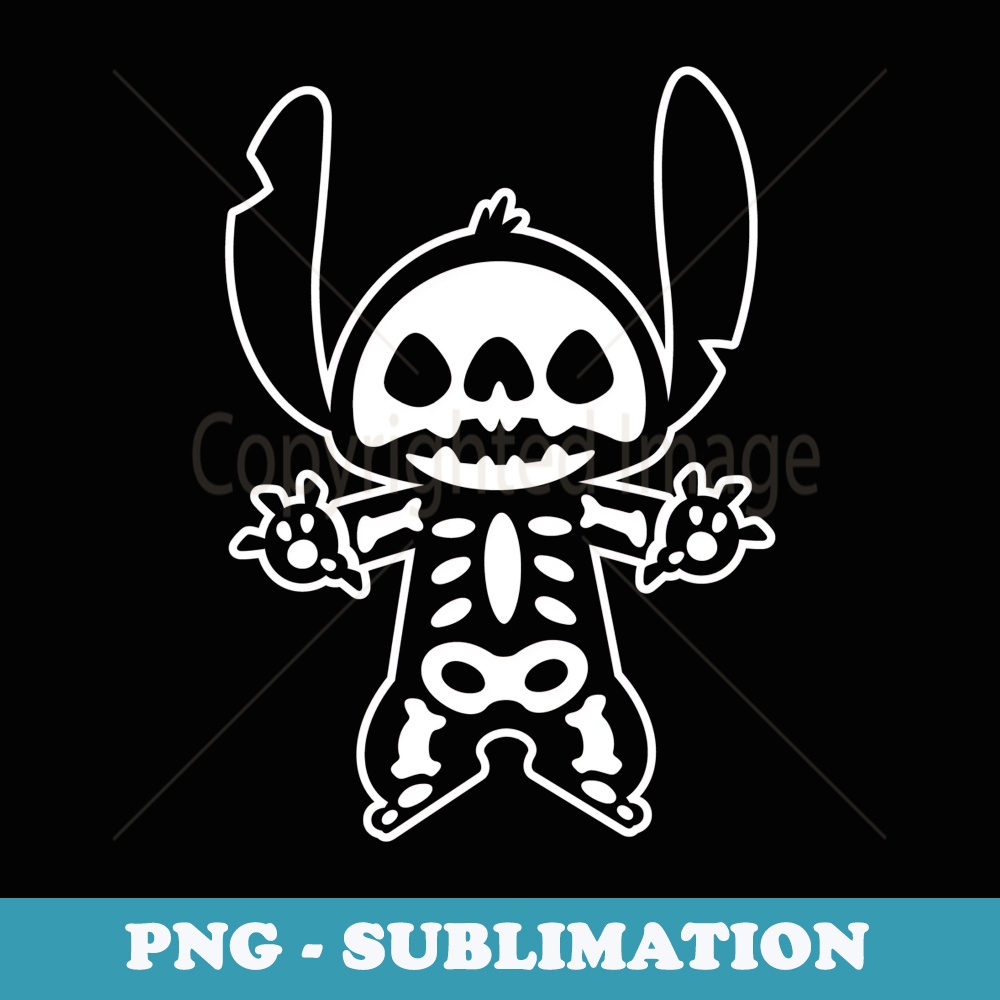 Disney Stitch Halloween Skeleton - High-Resolution PNG Subli | Inspire ...