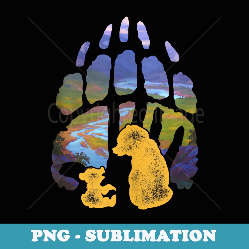 Disney Brother Bear Vintage Faded Watercolor Bear Paw Print | Inspire ...