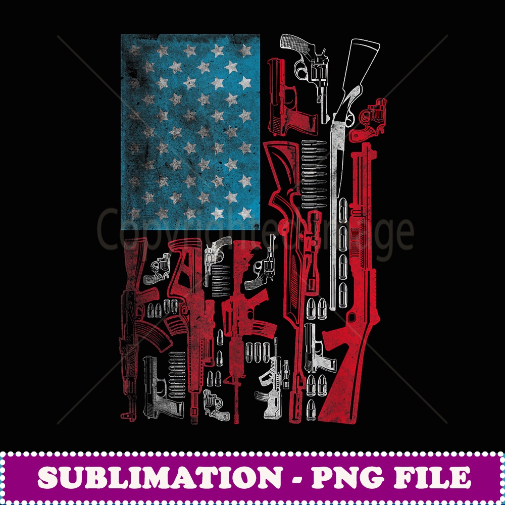 American Flag Guns Riffles Bullets US Flag Weapon Ammo Lover | Inspire ...
