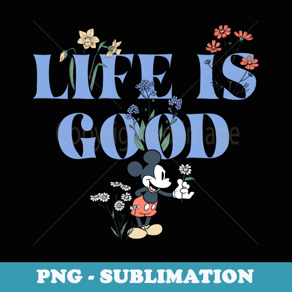 Disney Mickey And Friends Life Is Good Vintage Cute Logo - S | Inspire ...