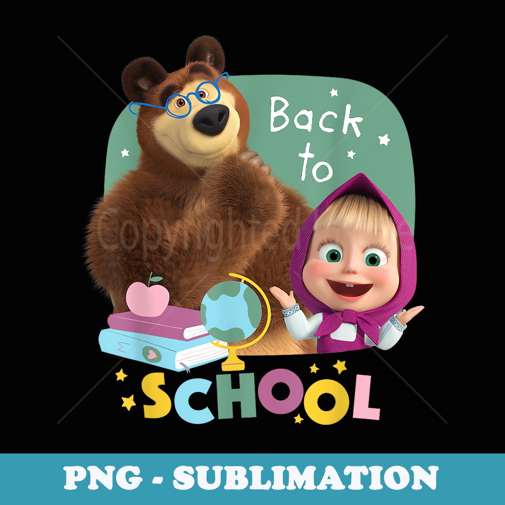 Masha and the Bear. Back to school. - High-Resolution PNG Su | Inspire ...