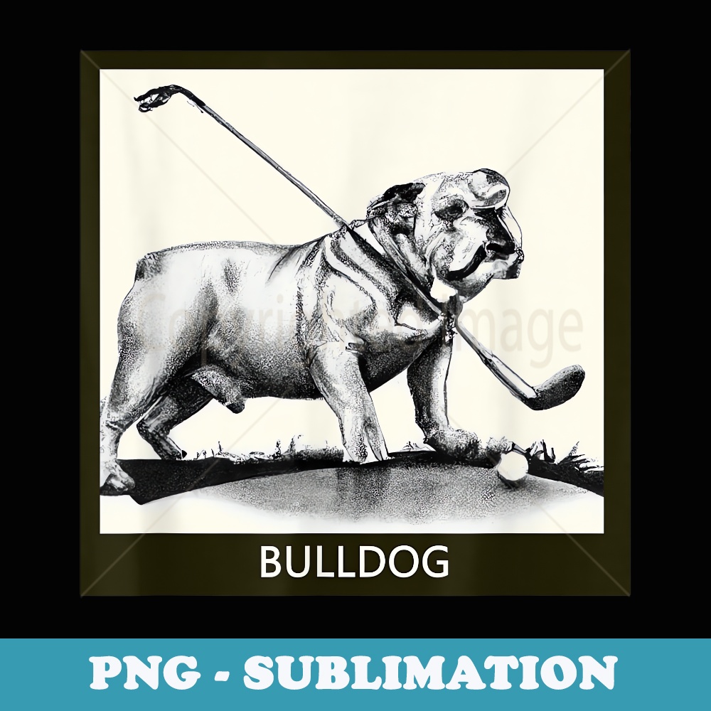 Bulldog Golfer Funny Golf - PNG Transparent Sublimation Desi | Inspire ...