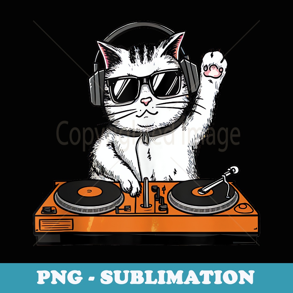 Funny DJ Cat Disco Sound Headphone Music Musician Cat Lover | Inspire ...