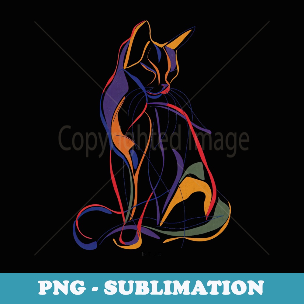 Minimalist Cat Outline Drawing One-Line Minimalism Cat - PNG | Inspire ...