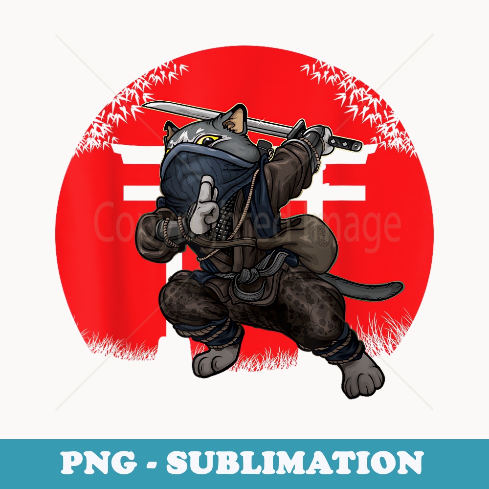 Cat Samurai Japan Flag Kendo Ninja Sword Warrior Sinobi - Ar | Inspire ...
