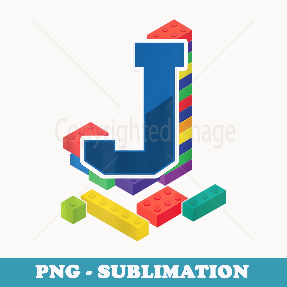 Letter J Master Builder Alphabet Last Name Building Blocks - | Inspire ...