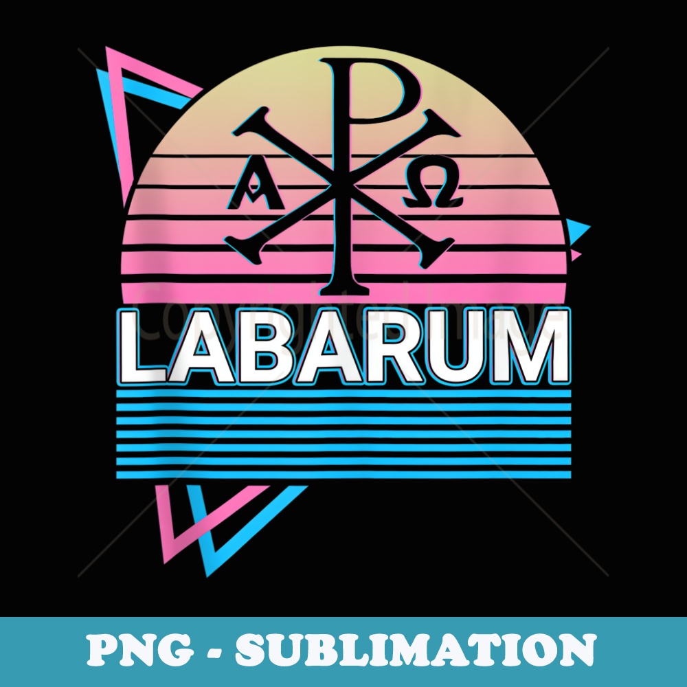 Labarum Chi Rho Retro - Modern Sublimation PNG File | Inspire Uplift