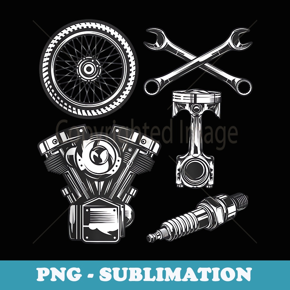 Vintage Retro Motorcycle Garage Motorcycle Parts - Premium P | Inspire ...