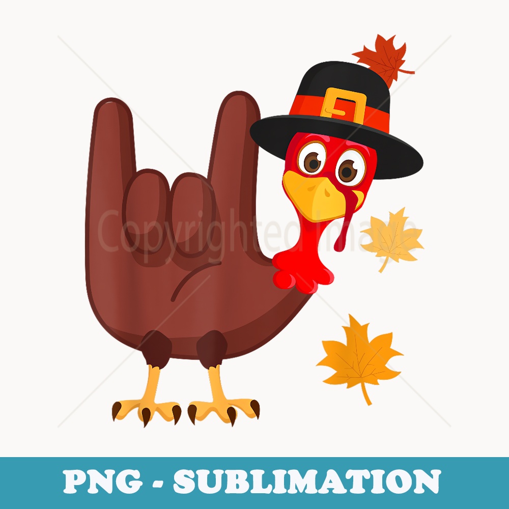 Hand Turkey American Sign Language I Love You Thanksgiving - | Inspire ...
