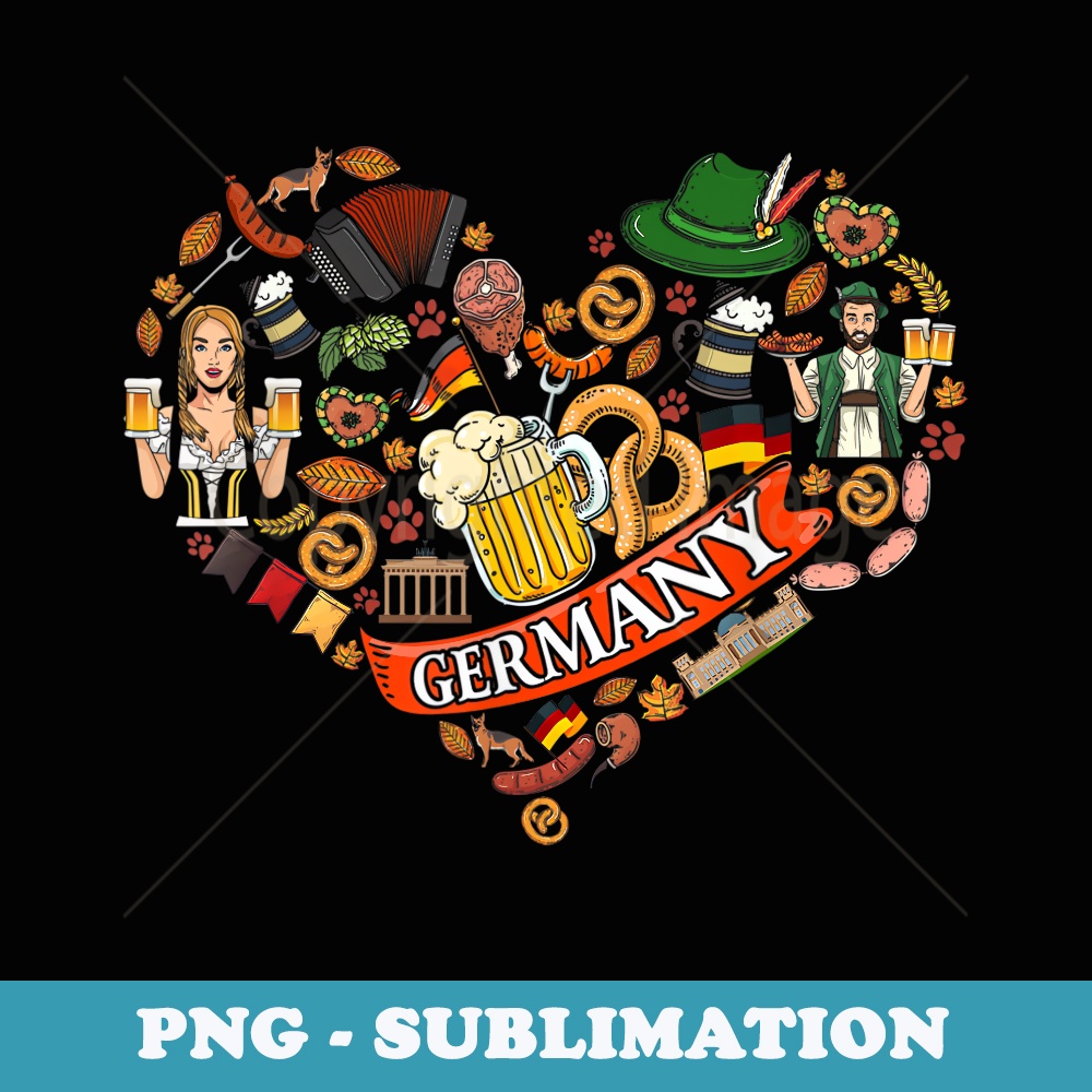 German Cool Germany Hearts German Symbols Heritage Lovers - | Inspire ...