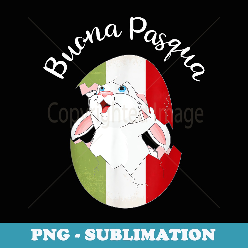 Buona Pasqua Italian Easter Bunny In Egg Flag Of Italy Print | Inspire ...